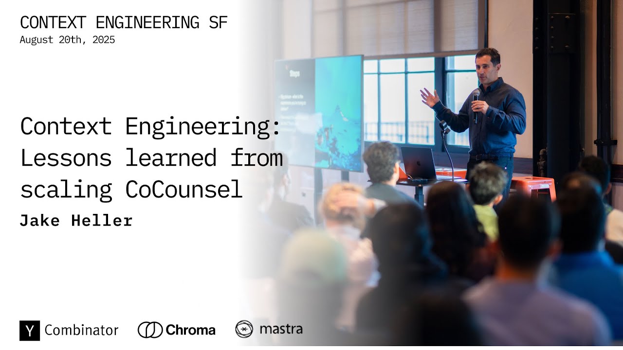 Context Engineering SF: Lessons learned from scaling CoCounsel - Jake Heller - YouTube