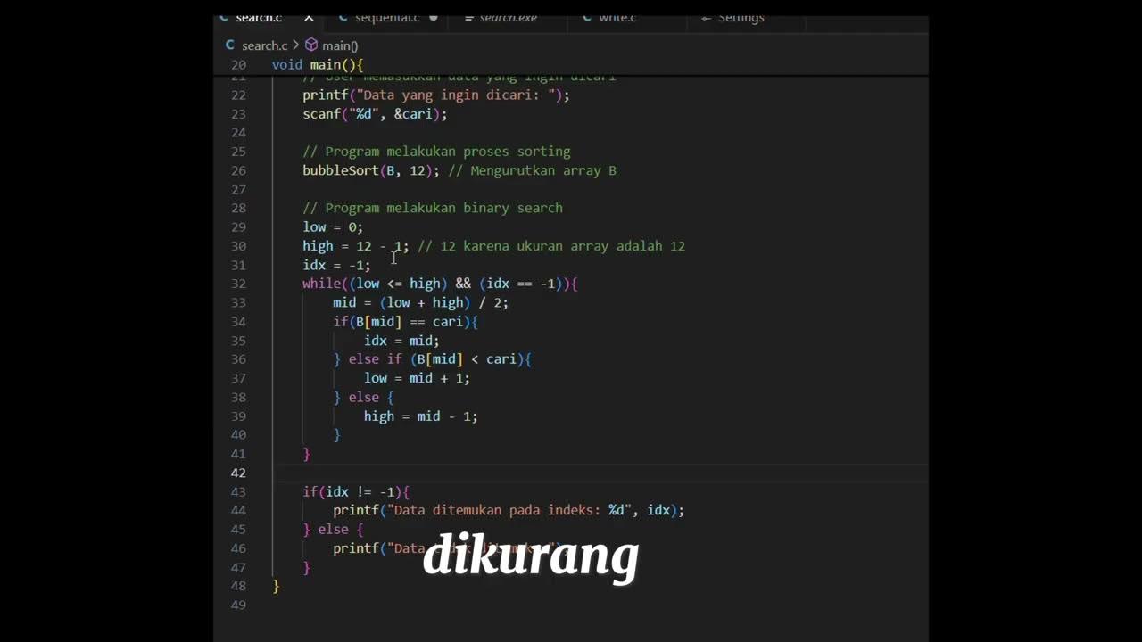 Implementasi Binary Search Kelompok 1 Youtube