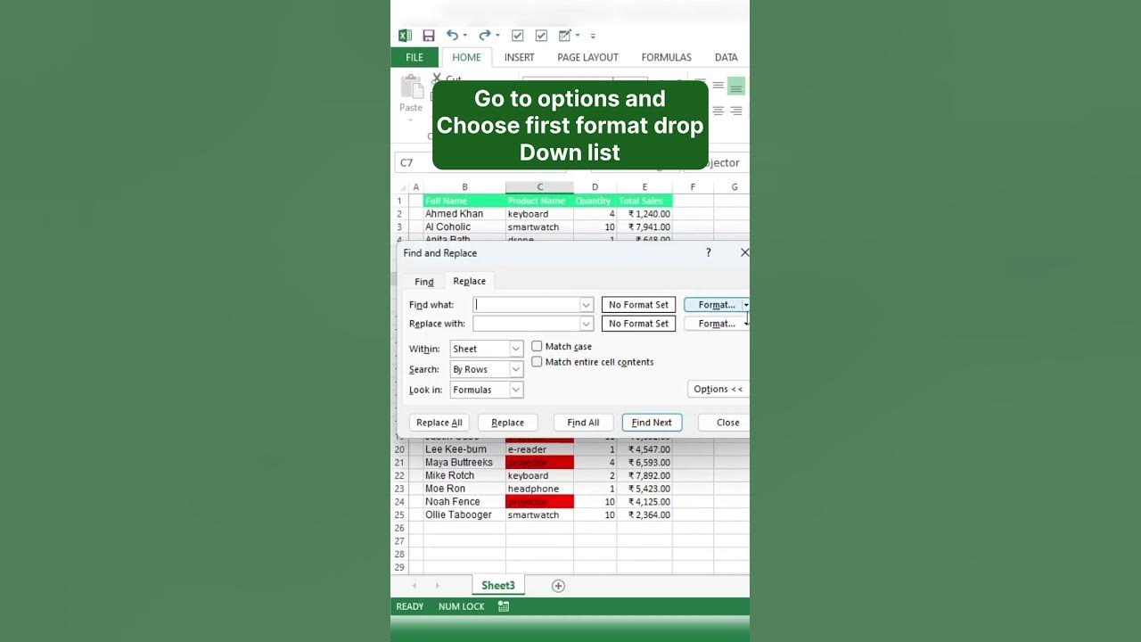 Find and replace in pro level‼️ #exceltips - YouTube