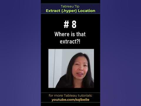 #Tableau Tip - Location of Extract (hyper) file - twb vs twbx #tableautips #tableaututorial ...
