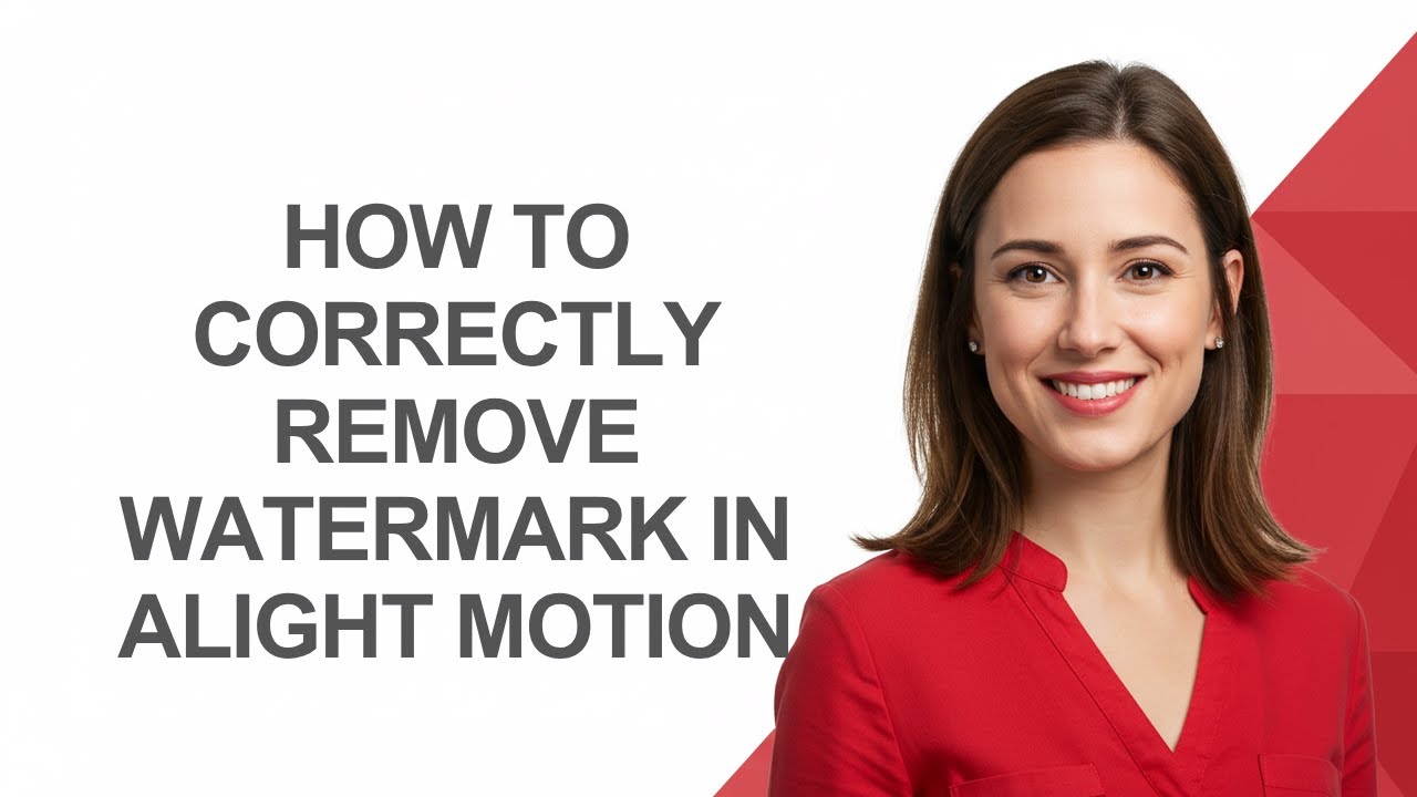 How To Correctly Remove Watermark In Alight Motion - AshleyHowTo - YouTube