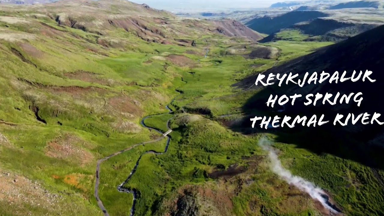 Reykjadalur Hot Spring Thermal River | Drone - YouTube