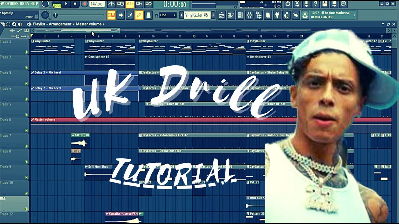 How To Make A UK Guitar Drill Beat Using Free Plugins Only || Central Cee #flstudio #tutorial ...