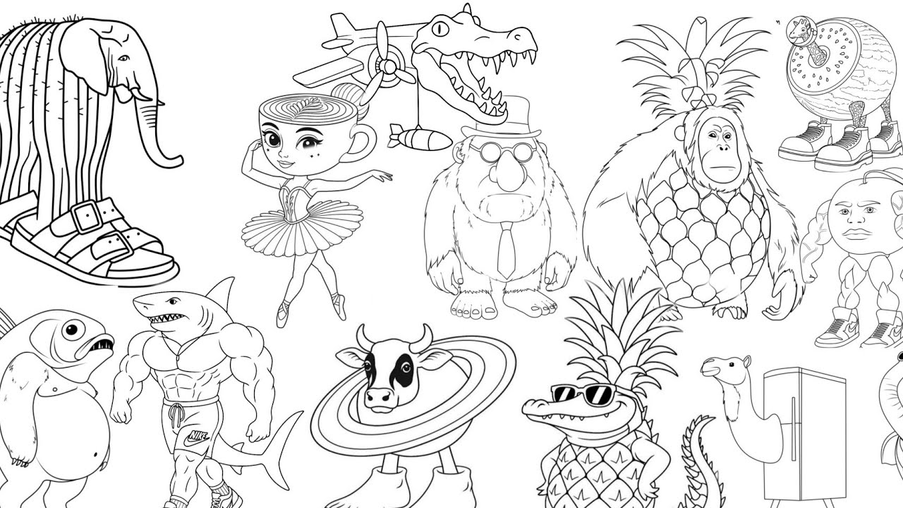 New Top Italian Brainrot Animals Coloring Pages/ How to Color ALL New ...