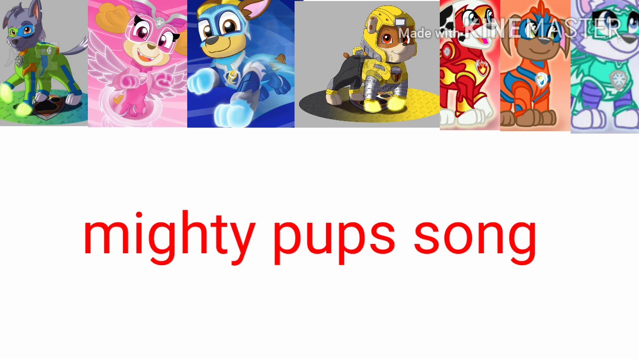 mighty pups song with cute drawings - YouTube