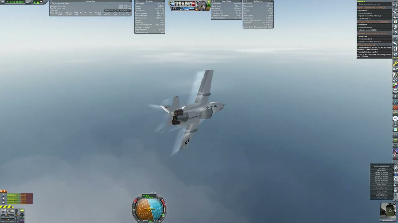KSP RSS/RO/RP1 1953/03/04 Jet plane contract 1 (350m/s for 3 mins ...