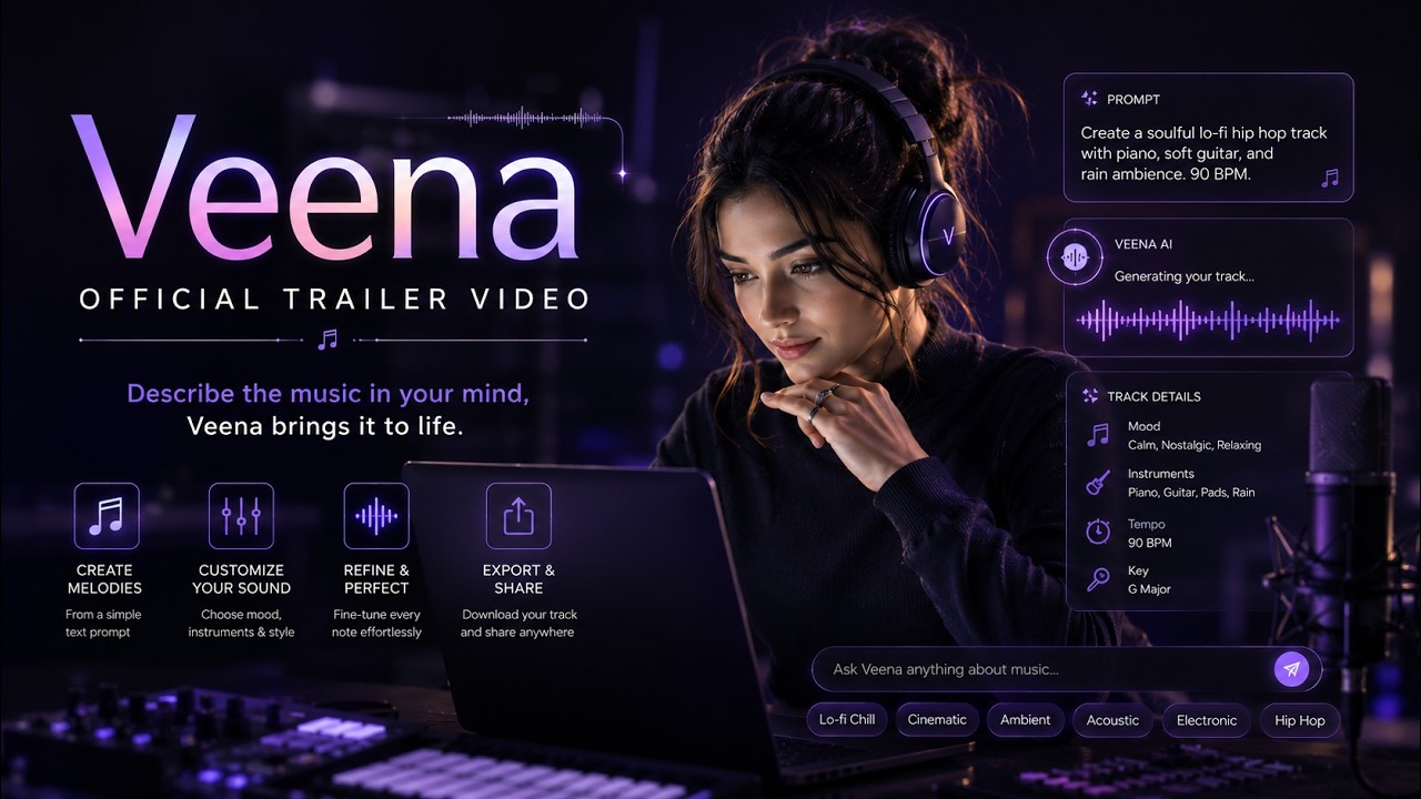 Veena AI | Official Trailer Video | Redefining Music Creation with AI ...