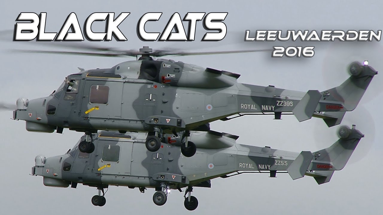4Kᵁᴴᴰ 4K UHD Black Cats Royal Navy Helicopter Display Team Wildcat HMA2 - YouTube