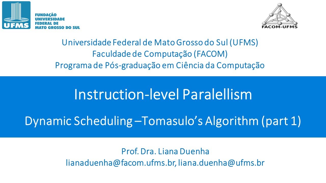 Dynamic Scheduling Tomasulos Algorithm Part1 Youtube