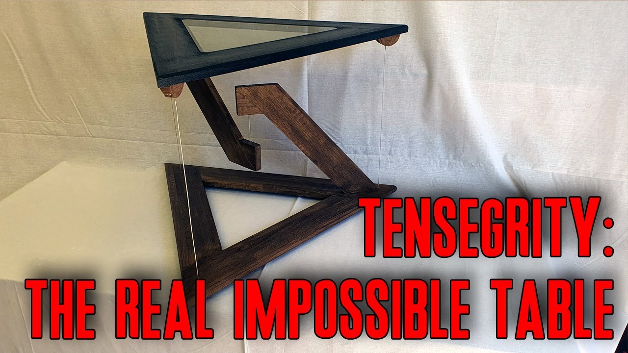 Tensegrity: Impossible Table in scala 1:1 - YouTube