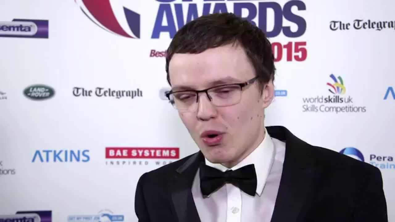 Alex Tomlinson - Apprentice of the Year, Semta Skills Awards 2015 - YouTube