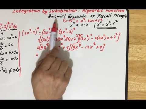 INTEGRATION BY SUBSTITUTION: PART 1 - ALGRBRAIC FUNCTIONS (Example # 3a ...