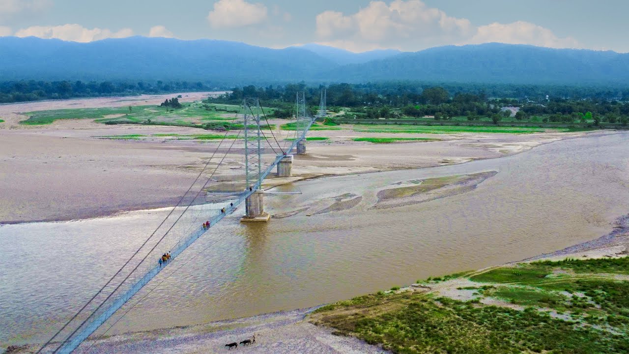 Nepal 3rd Longest Suspension Bridge Dang Deukhuri || Rapti Suspension ...
