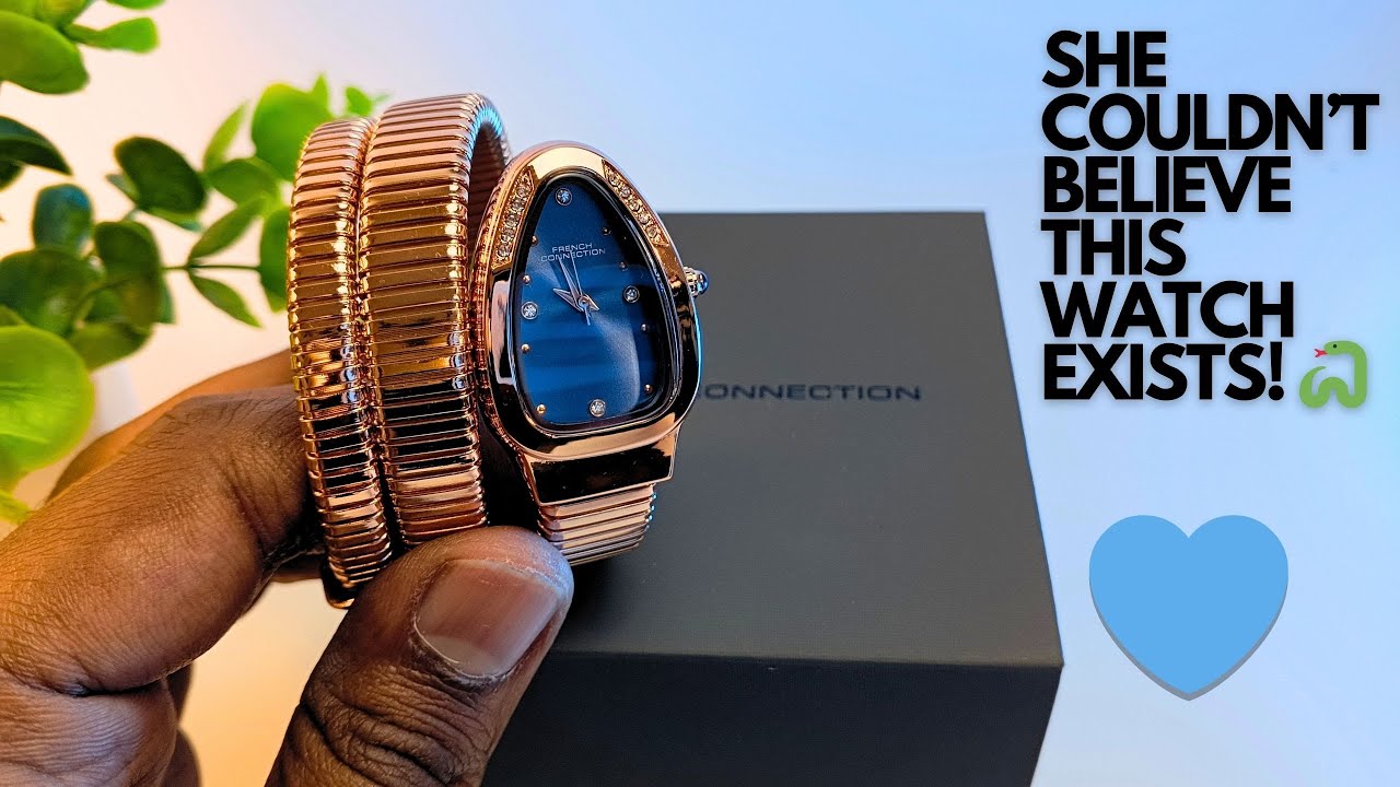 Luxury Vibes Under Budget! French Connection Blue Serpentine Snake ...