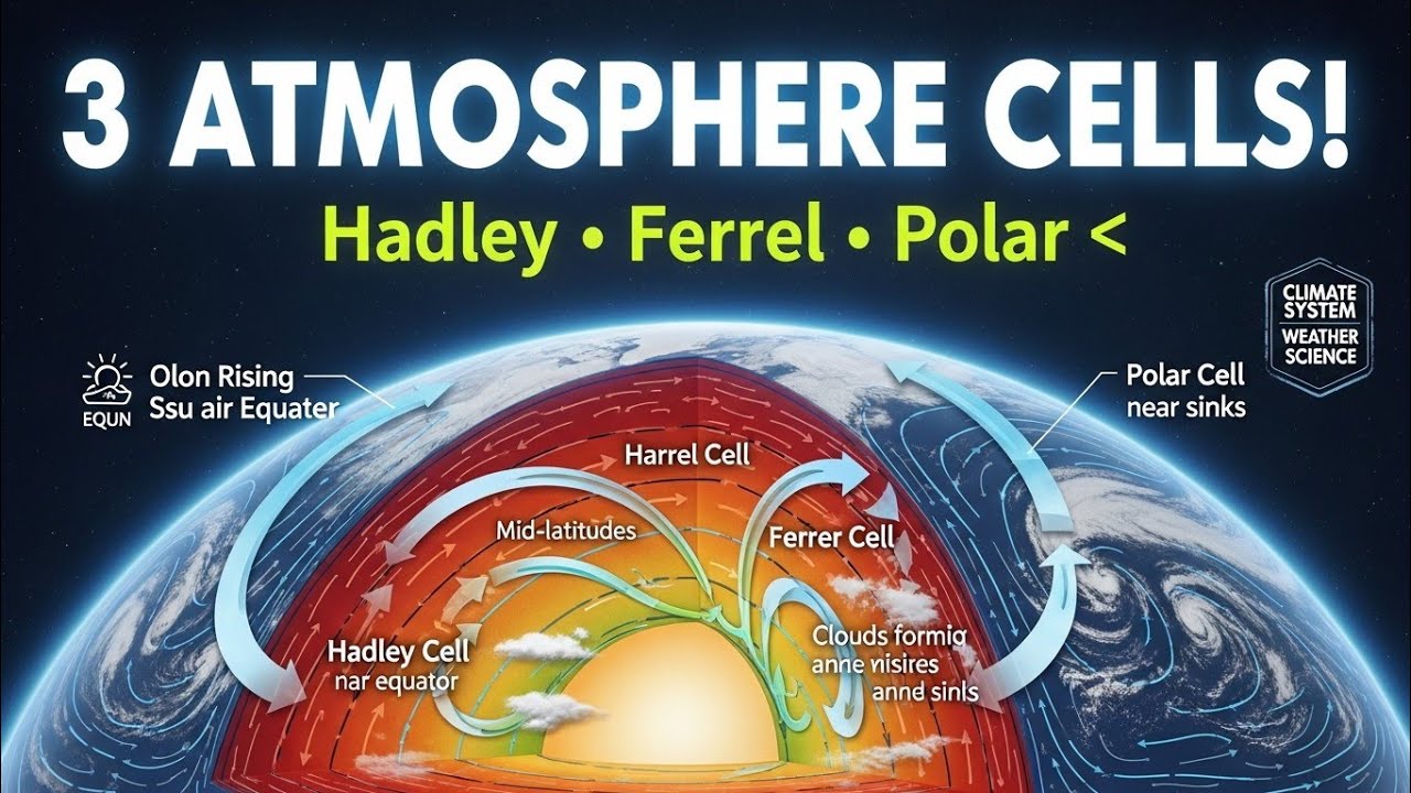 The Three-Cell Model Explained: Hadley, Ferrel, and Polar Cells with ...