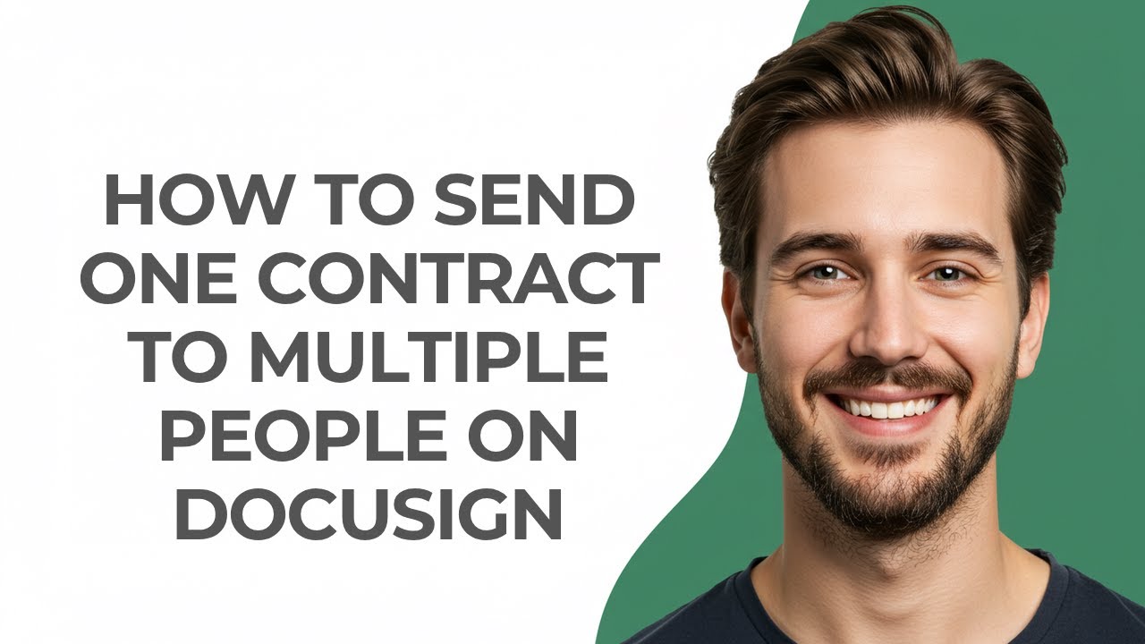 How to Send One Contract to Multiple People on Docusign - GUIDE! - YouTube