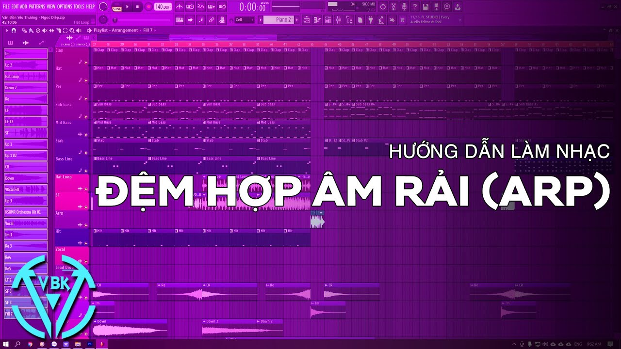 Hướng Dẫn Soạn Đệm Hợp Âm Rải (ARP) Bằng Piano | FL Studio | VBK MUSIC ...