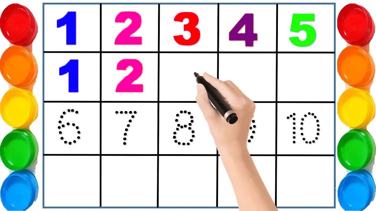 Learn to count 1-10, 123 Numbers, One two three, 1 se 100 tak ginti,1 ...