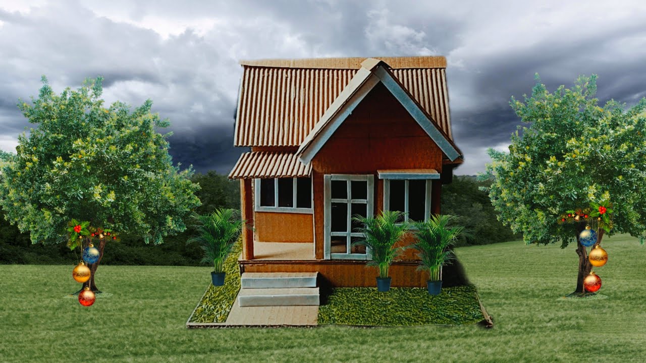 Cardboard House Model Making l How To Make Miniature House From ...