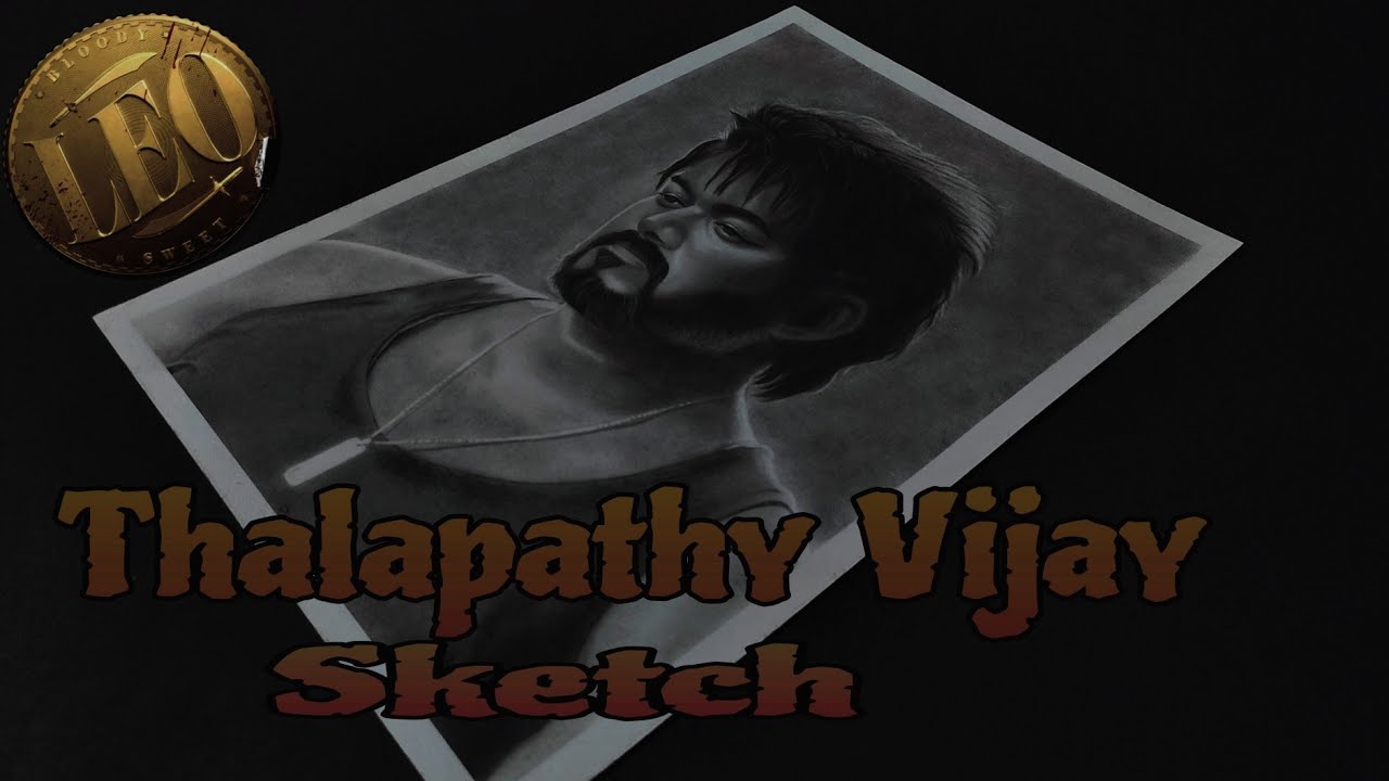 How to draw Thalapathy Vijay | Leo Vijay Drawing Easy | Shading Tutorial - YouTube