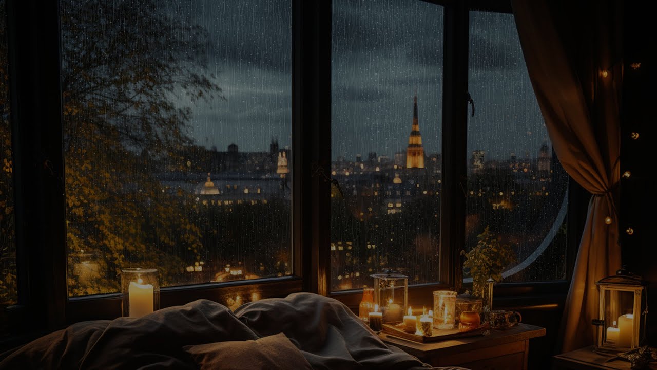 Rain Sounds for Sleeping - Rainy Night in Bedroom Ambience with Heavy ...
