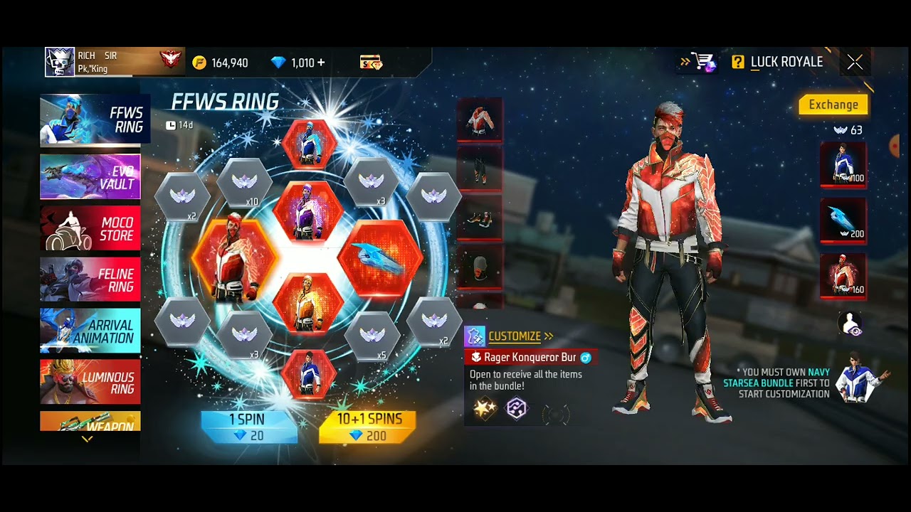 FFWS RING EVENT FREE FIRE | GALAXY LEGENDARY BUNDLE RETURN | FF NEW ...
