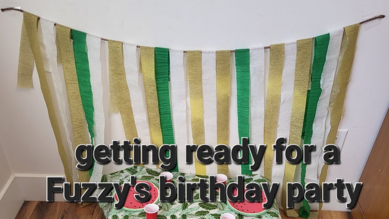 Getting ready for Fuzzy's birthday party! - YouTube