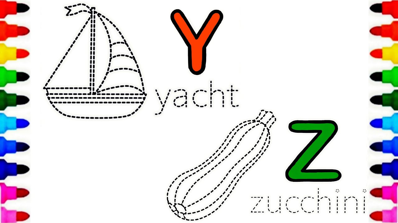 YZ | alphabets | Learn to write alphabets | phonics | ABC song | YZ ...