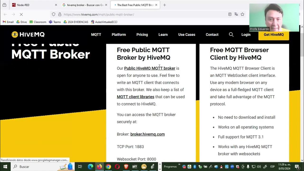 Node-RED - Conexión MQTT entre Node-RED Local y HIVEMQ Broker - YouTube