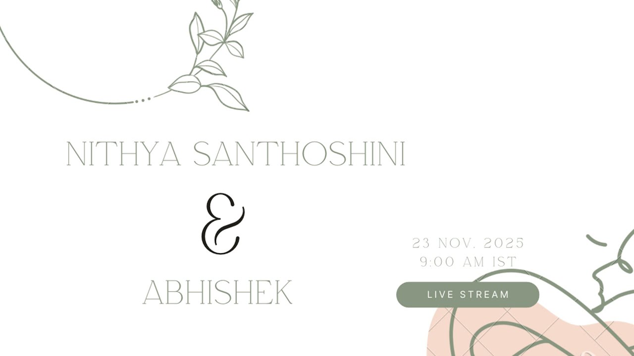 Nithya Santhoshini Weds Abhishek - YouTube