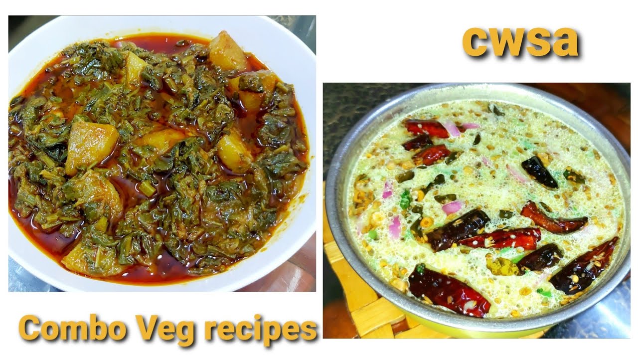 Palak Aloo with Hyderabadi Til ka khatta recipe | Easy Veg combo recipe ...
