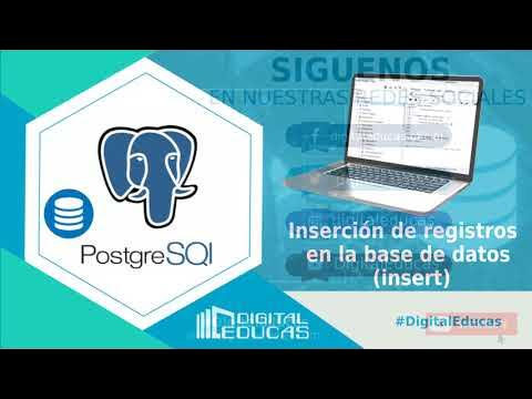 Cómo insertar registros a la base de datos PostgreSQL con PgAdmin - YouTube