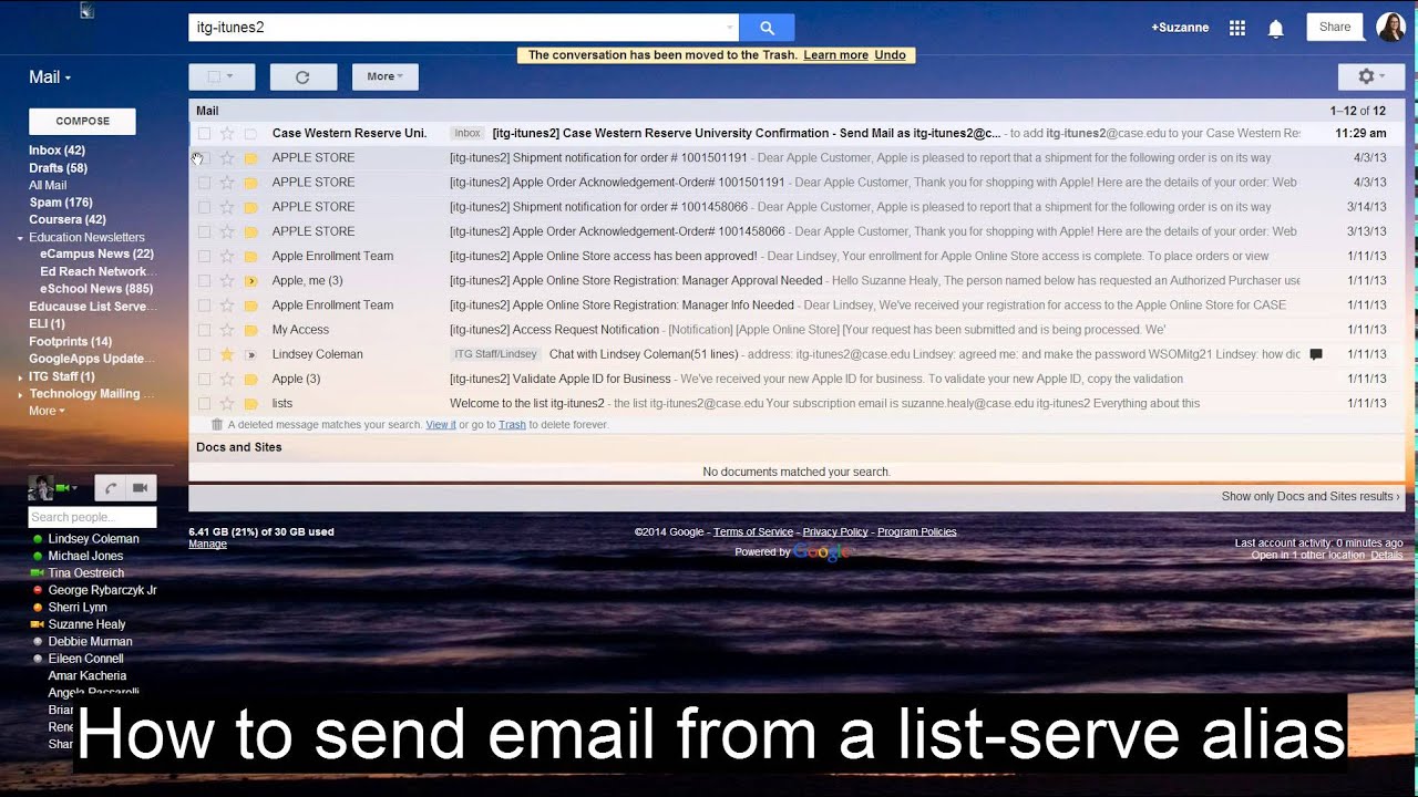How to send an email from a list-serve account - YouTube