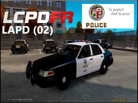 GTA IV EFLC MOD LCPDFR RC32 POLICE PATROL LOS ANGELES DOWNTOWN SHOOTING ...