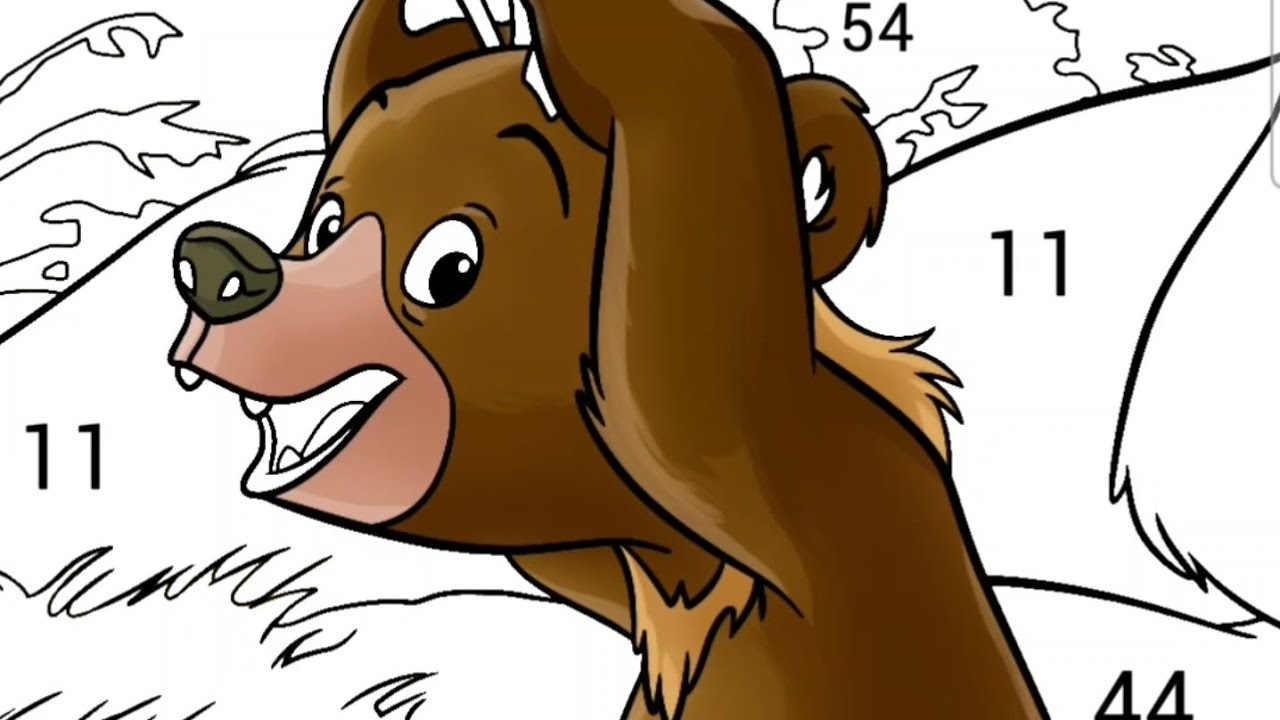 Happy coloring: Color by Numbers | Disney Heroes ️ 🐻 🐻‍ - YouTube