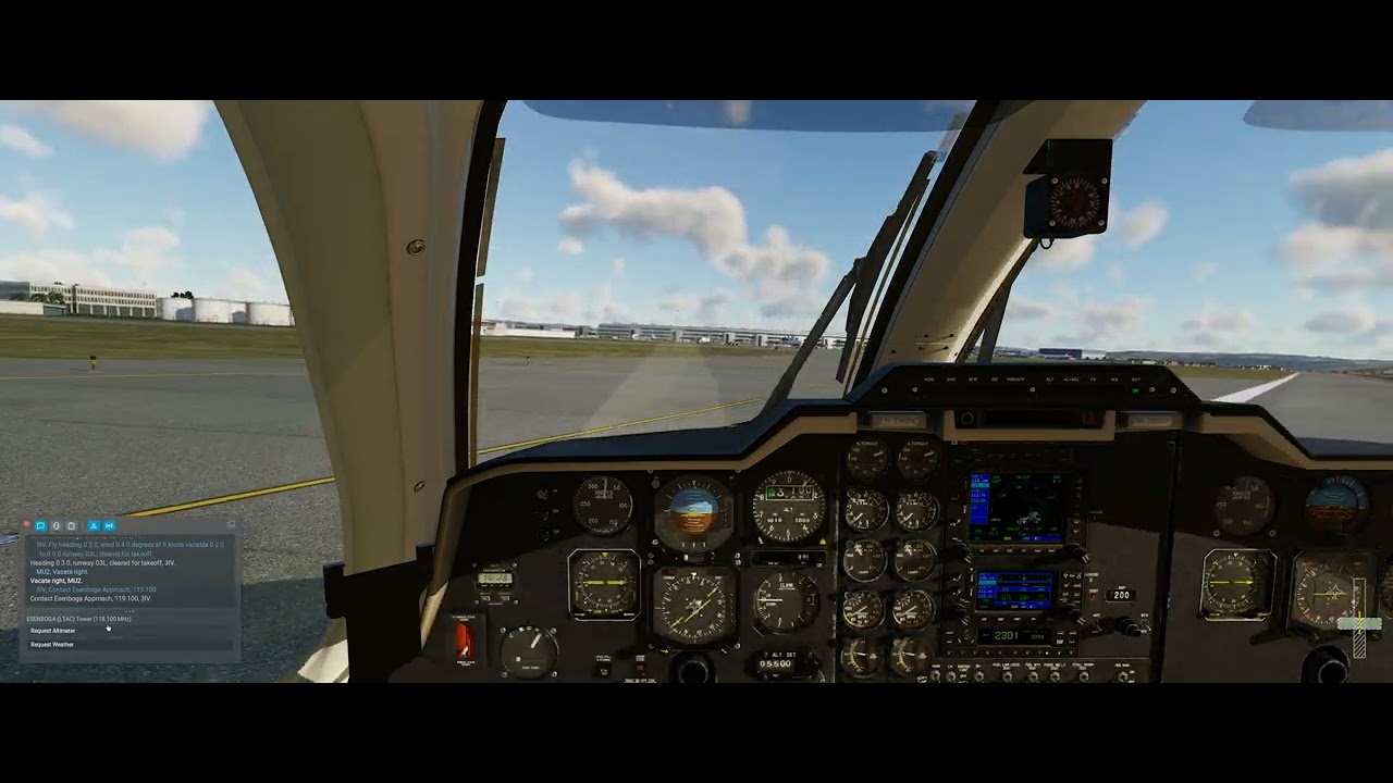 Arriving at LTAC. Mitsubishi MU-2 from Toga Simulations for XPlane 12 ...