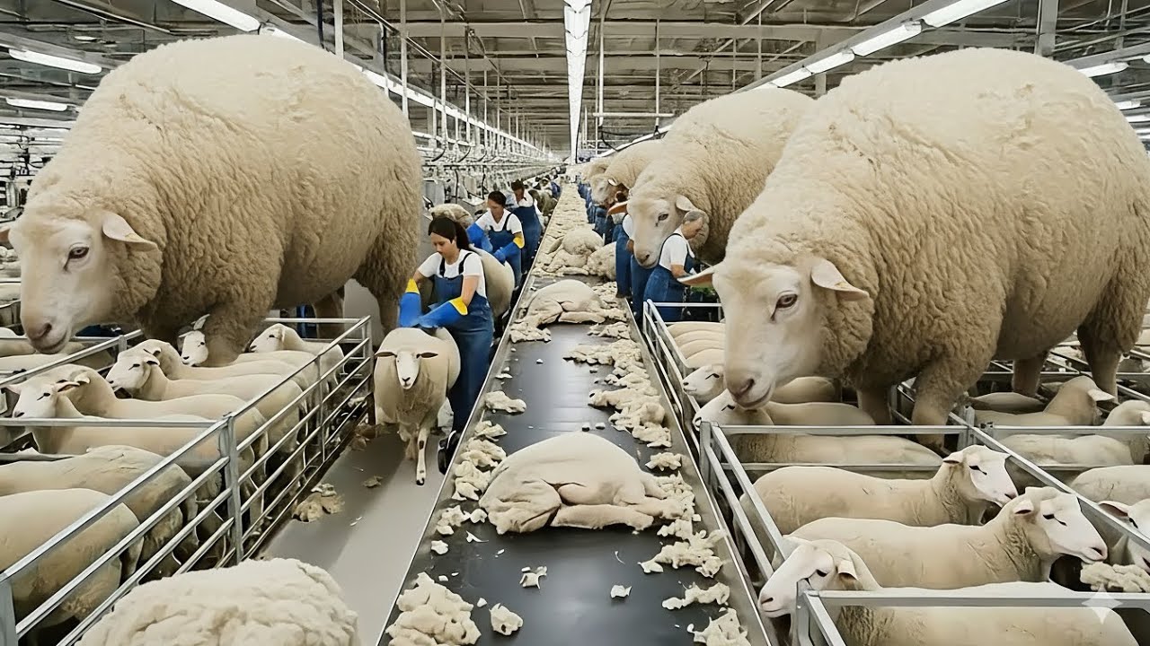 Inside the Modern Sheep-Wool Factory Farm : How Sheep Wool Is Produced ...