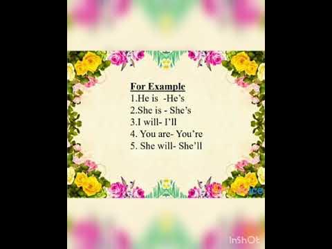 English Grammar- Short forms Class- II - YouTube