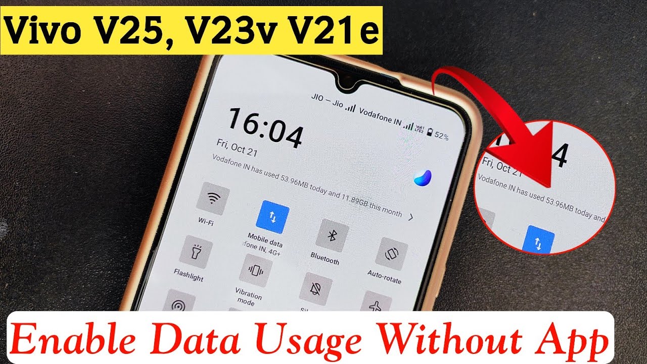 Enable Data Usage In Vivo V25 Show Data Usage In Notification Vivo V25 Vivo V21e Vivo V23