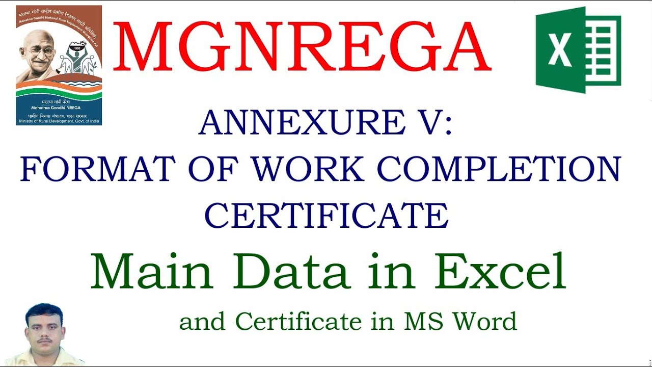MGNREGA WORK COMPLETION CERTIFICATE ANNEXURE V ANNEXURE V mgnrega-work-completion-certificate-annexure-v-annexure-v