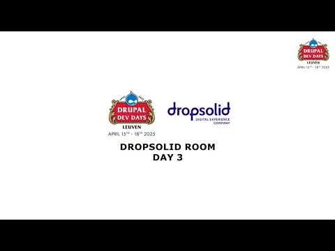 Drupal Dropsolid room Day 3 - YouTube