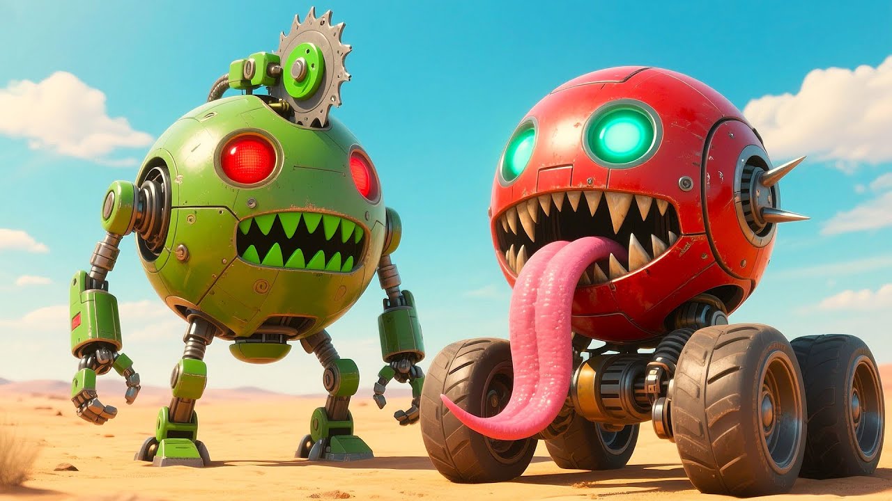 Pacman Teams Up With Mecha Dog Chain Chomp to Escape Spiky Drill Robot ...