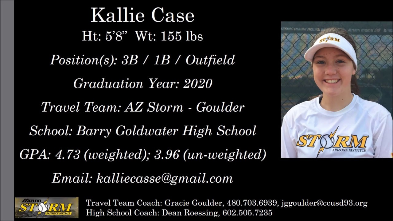 Kallie Case Softball Skills Video - 2020 3B 1B Outfield - YouTube