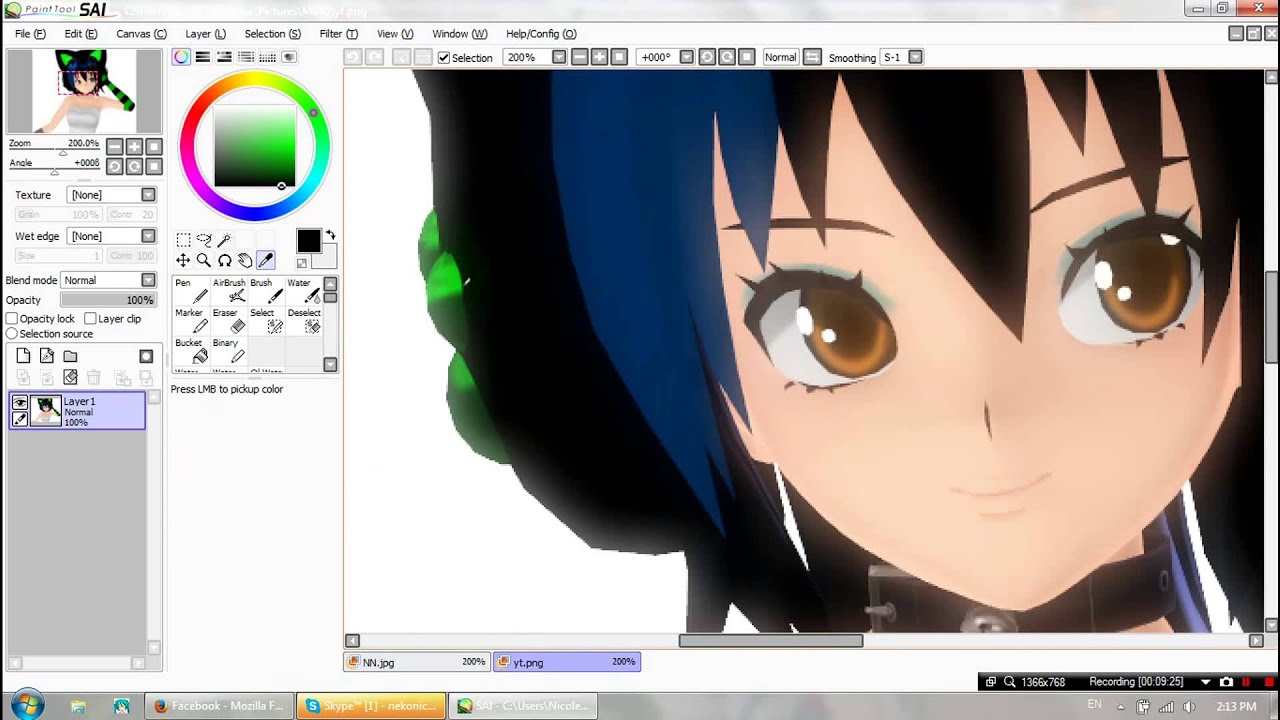 Drawing Process: How I draw an anime character (Part 3) Base colors ...