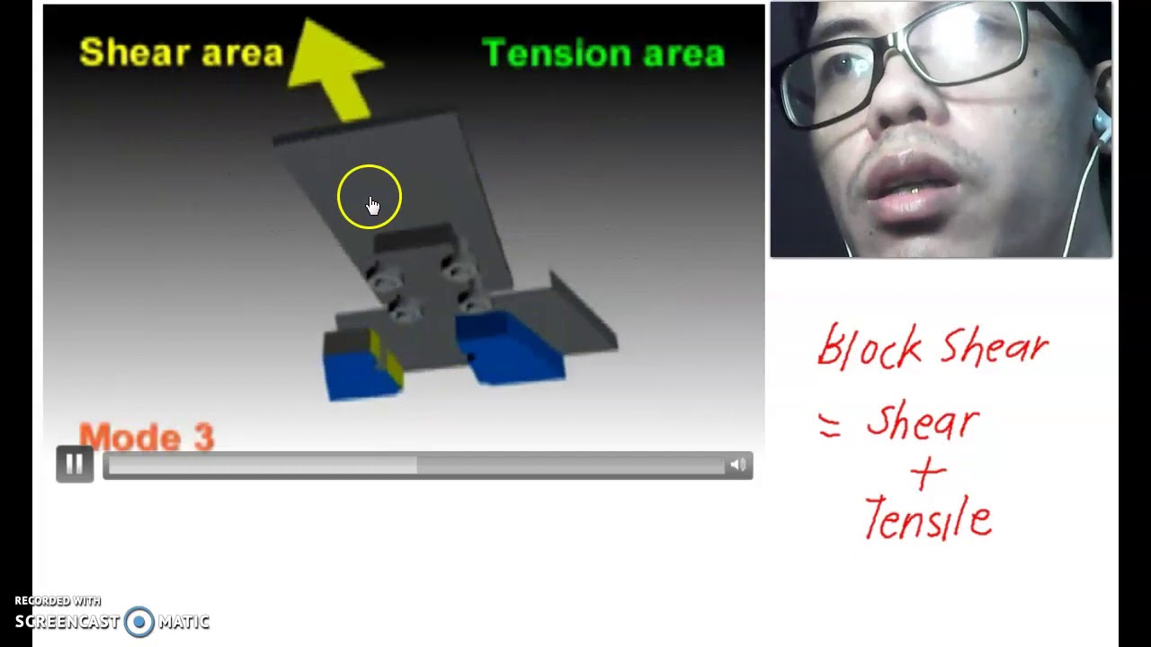 Block Shear Visualization for Steel Design - YouTube