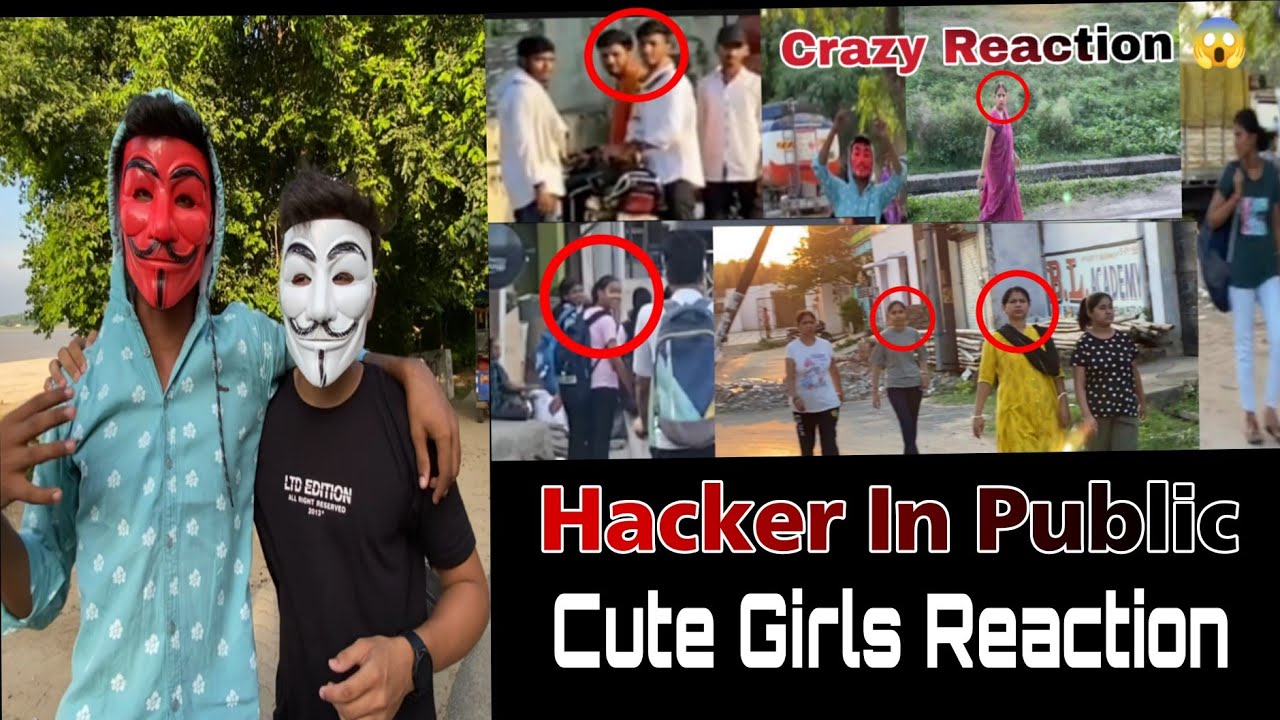 Hacker In Public || Cute Girls Reaction 😍|| Crazy public reaction ...