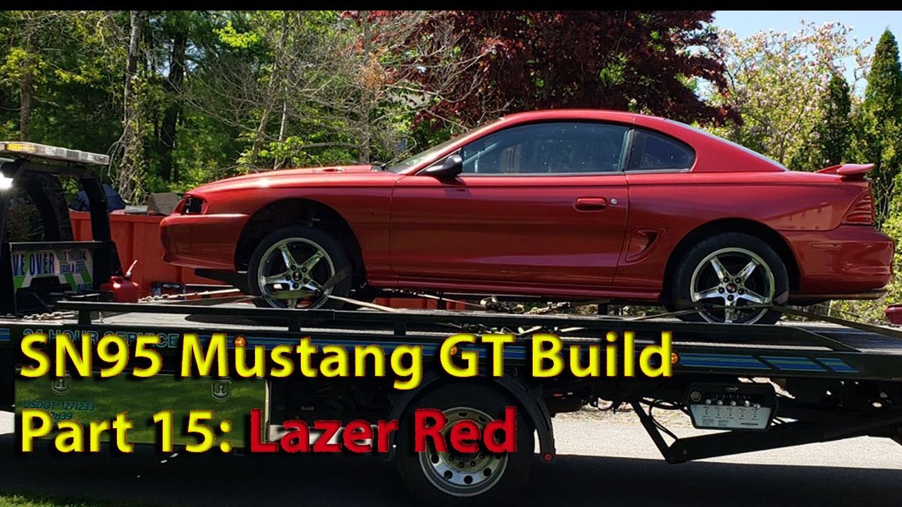 Mustang GT SN95 Build Part 15 Finally In Lazer Red Paint - YouTube