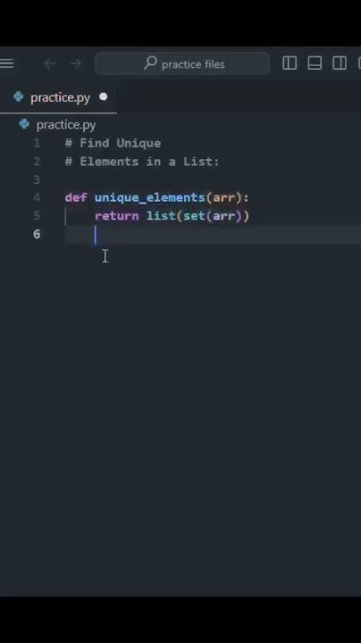 Find Unique Elements Python Pythonprogramming Coding Learnpython Pythonforbeginners Youtube
