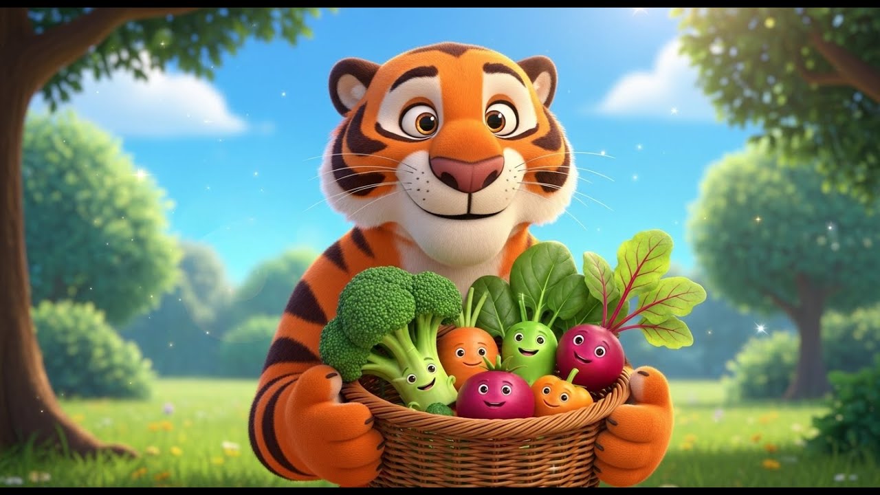 Learn 20 Healthy Vegetables Names with Tiger 🐯🥬 | Vegetables for Kids ...