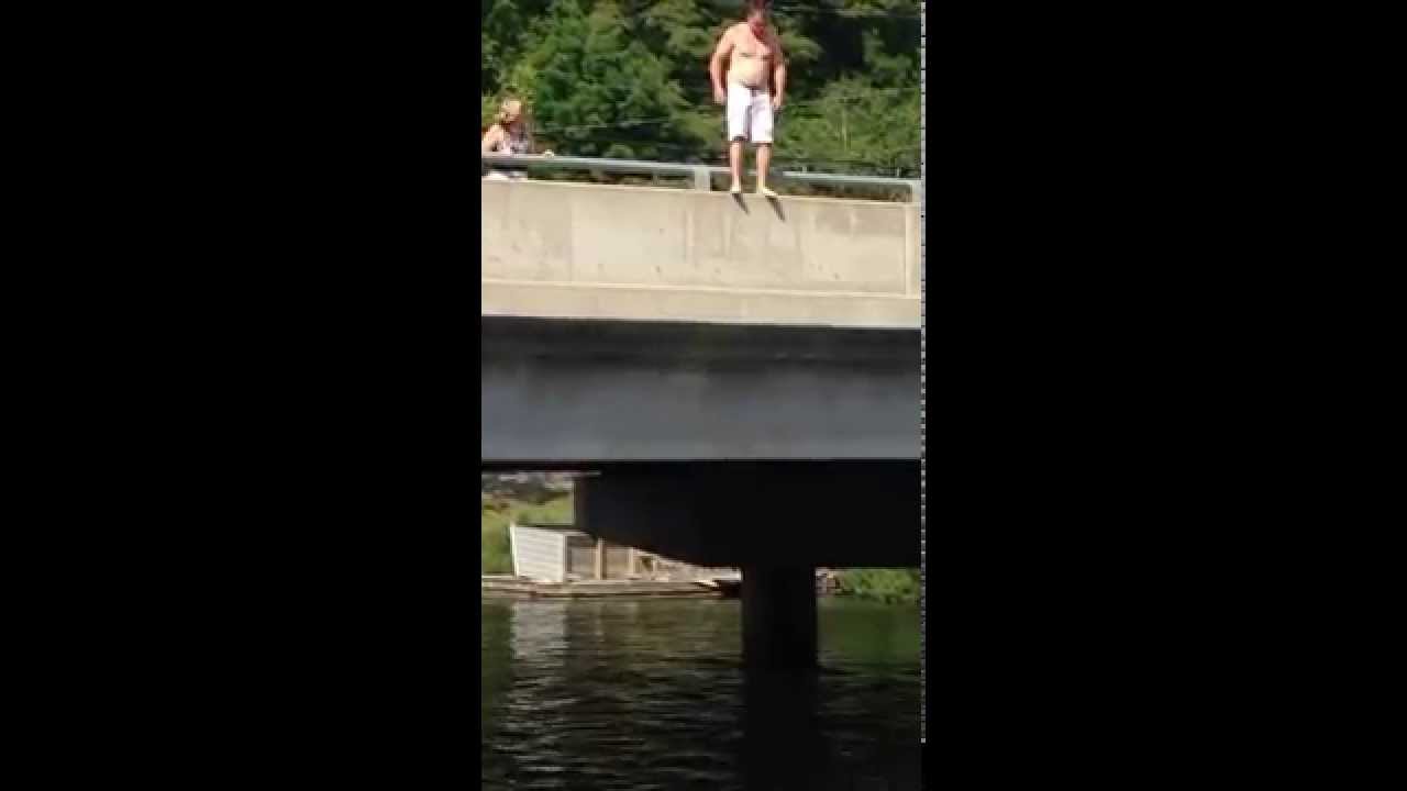 Bridge jumping close call (near-fail) - YouTube